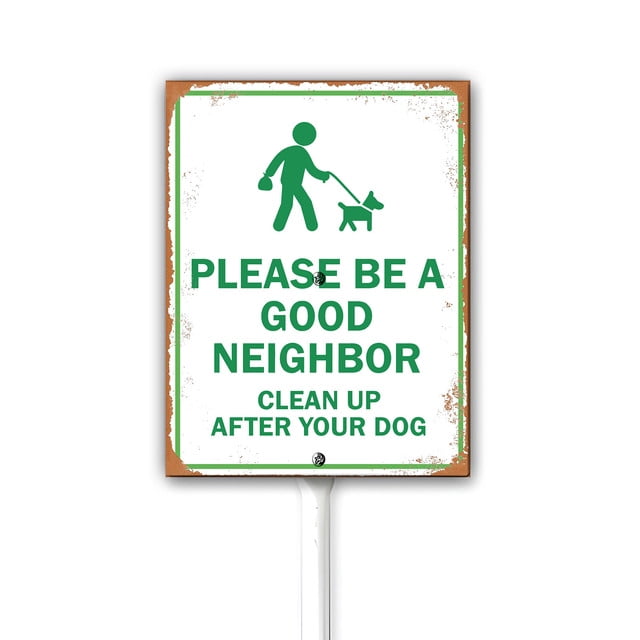 Vintage Style No Dog Signs for Yard, Be a Good Neighbor Signs, please ...