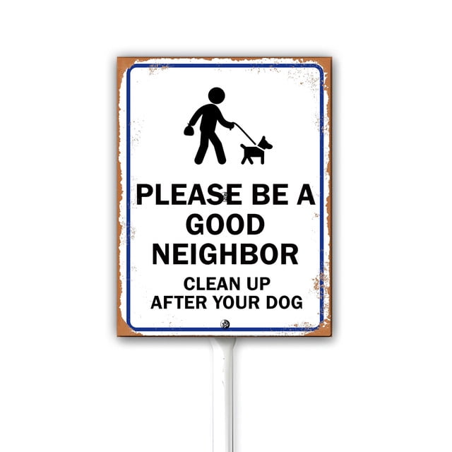 Vintage Style No Dog Signs for Yard, Be a Good Neighbor Signs, please ...