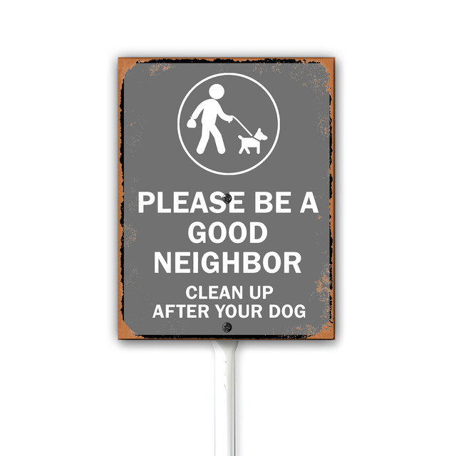 Vintage Style No Dog Signs for Yard, Be a Good Neighbor Signs, yard ...