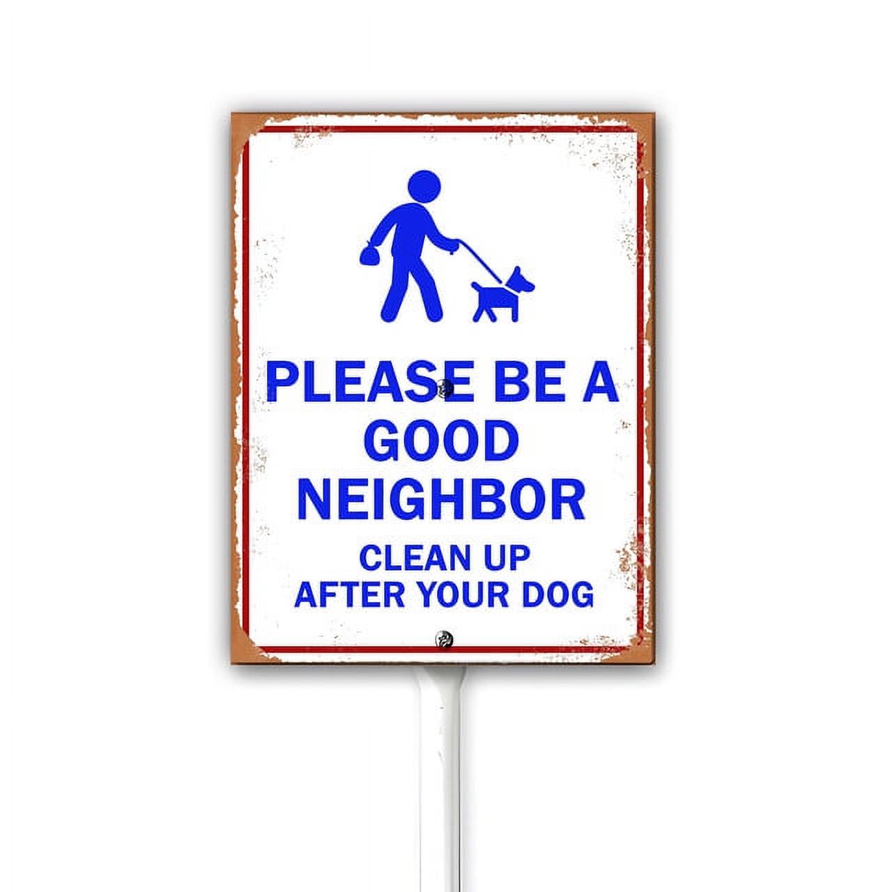 Vintage Style No Dog Signs for Yard, Be a Good Neighbor Signs, yard ...