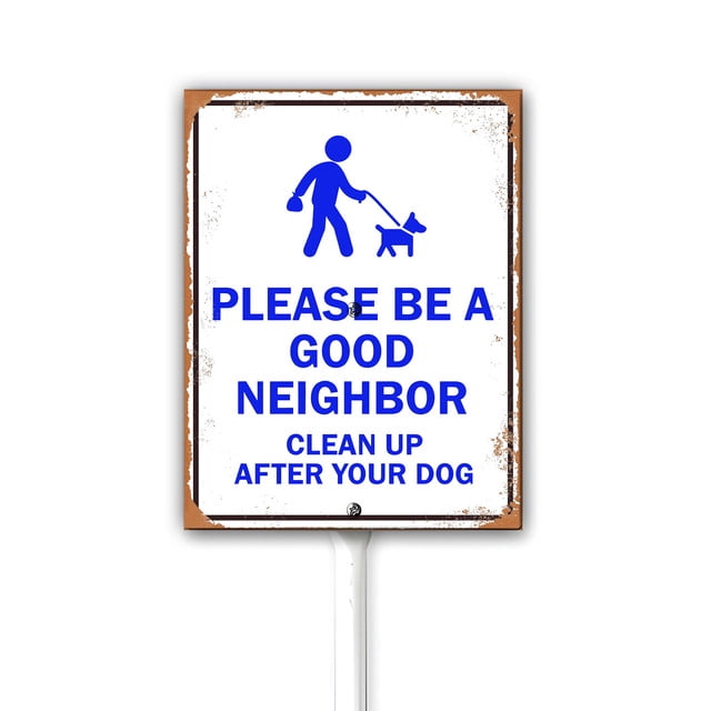 Vintage Style No Pooping Dog Signs for Yard, Be a Good Neighbor Signs ...