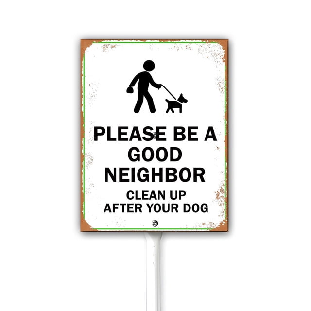 Vintage Style No Pooping Dog Signs for Yard, Be a Good Neighbor Signs ...