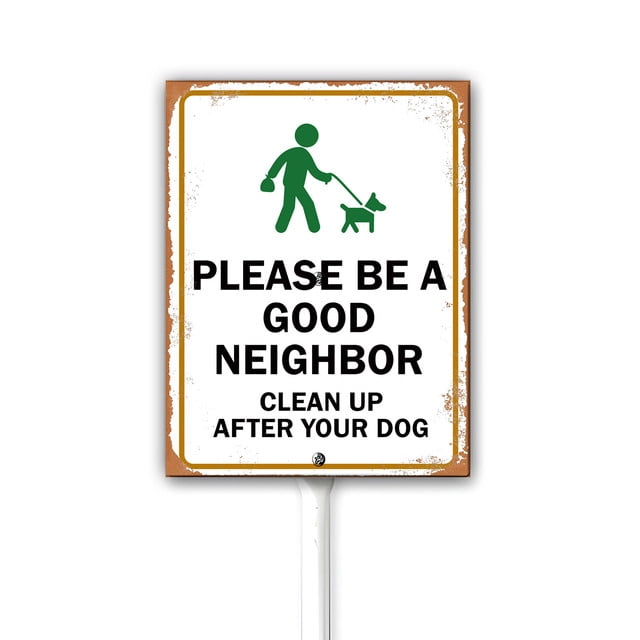 Vintage Style No Pooping Dog Signs for Yard, Be a Good Neighbor Signs ...