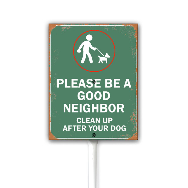 Vintage Style No Pooping Dog Signs for Yard, Be a Good Neighbor Signs ...