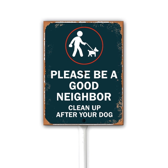 Vintage Style No Pooping Dog Signs for Yard, Be a Good Neighbor Signs ...