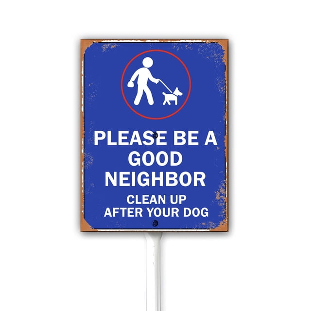 Vintage Style No Pooping Dog Signs for Yard, Be a Good Neighbor Signs ...