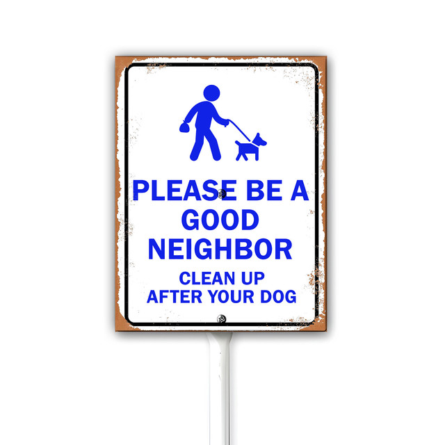 Vintage Style No Pooping Dog Signs for Yard, Be a Good Neighbor Signs ...