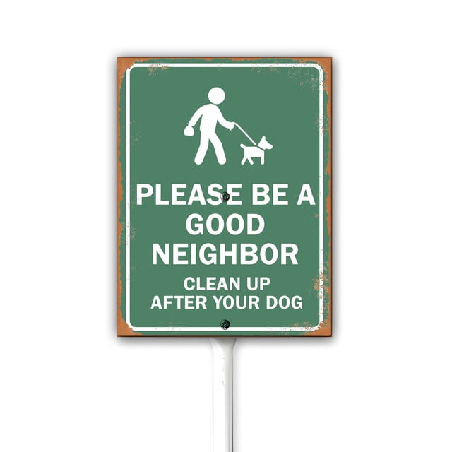 Vintage Style No Pooping Dog Signs for Yard, Be a Good Neighbor Signs ...
