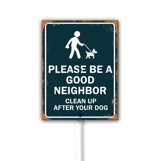 Vintage Style No Pooping Dog Signs for Yard, Be a Good Neighbor Signs ...
