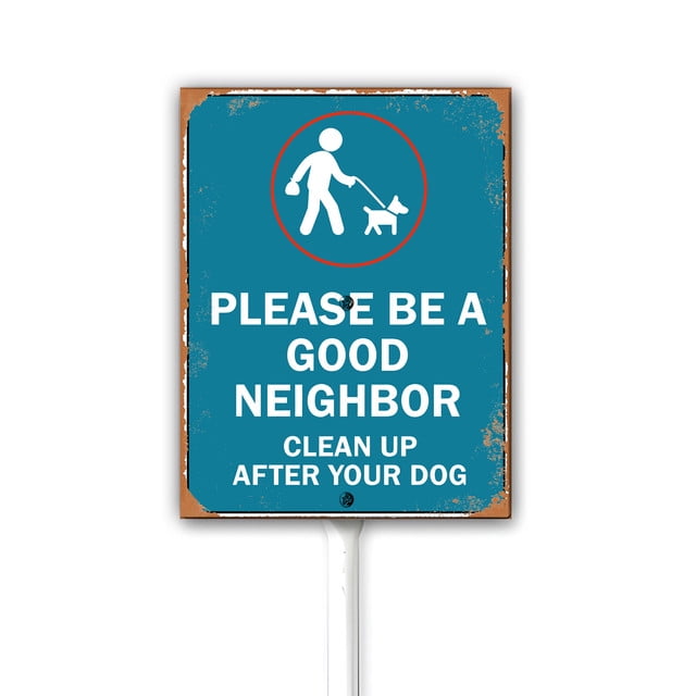 Vintage Style No Pooping Dog Signs for Yard, Be a Good Neighbor Signs ...