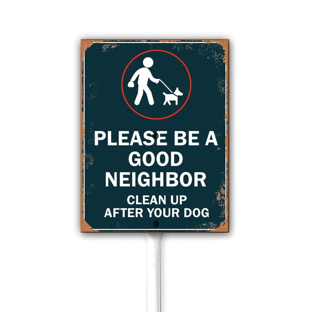 Vintage Style No Pooping Dog Signs for Yard, Be a Good Neighbor Signs ...