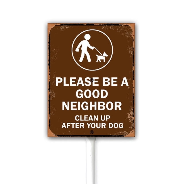 Vintage Style No Pooping Dog Signs for Yard, Be a Good Neighbor Signs ...