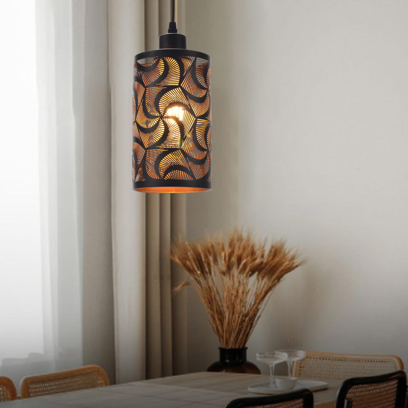 Vintage Style Pendant Lamp Shade Hanging Light Cover Clip on E27 Metal ...