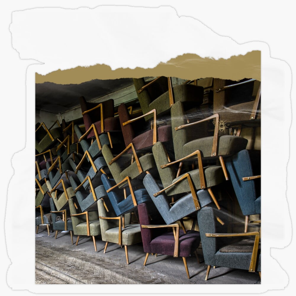 Vintage Style Photo Collage Old Fancy Chairs Transparent Sticker Phone ...