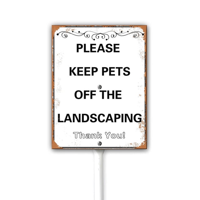 Vintage Style Please Do Not Spray Or Mow Lawn Sign With Stake, Sturdy ...