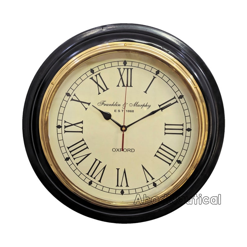 Vintage Style Retro Wall Clock - Roman Numeric Large Wall Clock, Home ...