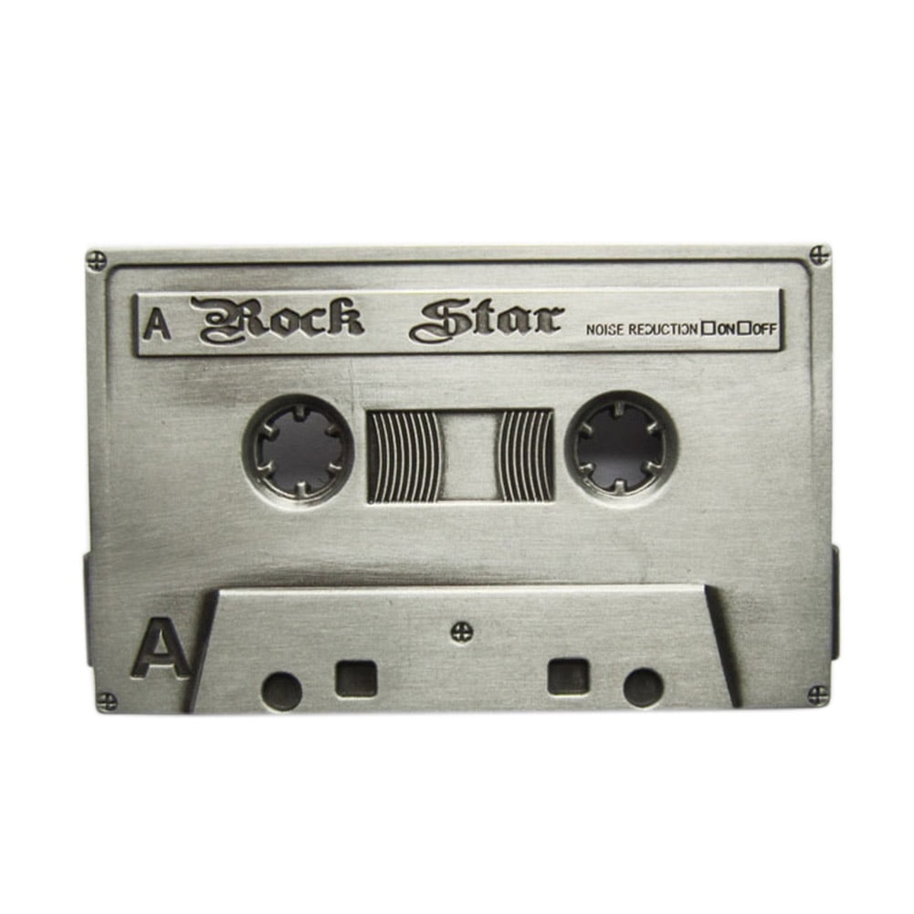 Vintage Style Rock Cassette Tape Music Belt Buckle - Walmart.com