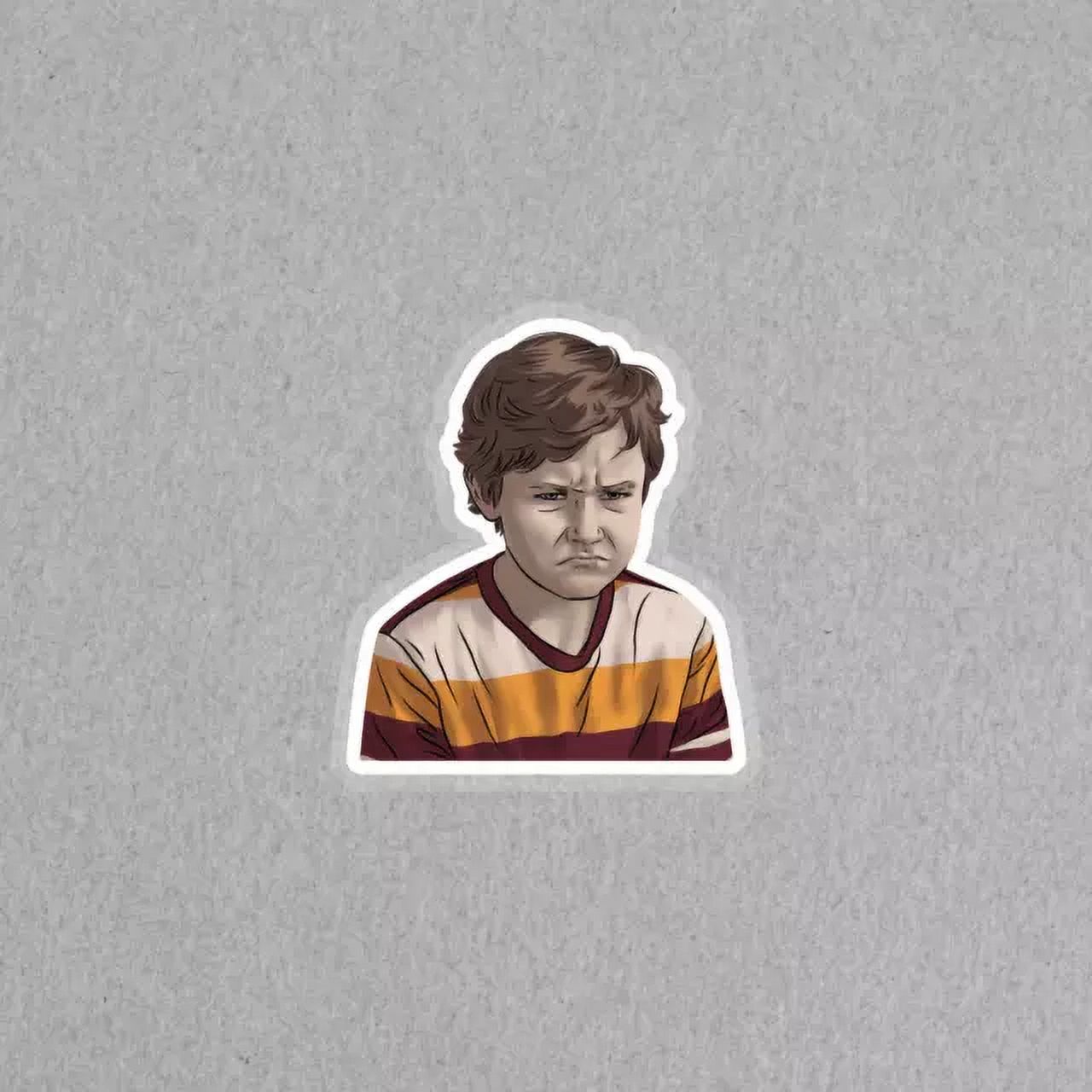 Vintage Style Serious Boy Portrait Sticker - Retro Young Man Photophone ...