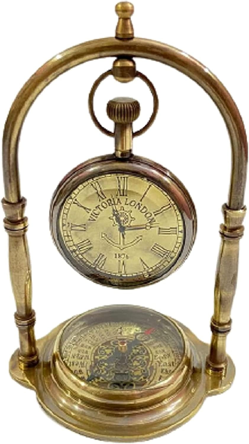 Vintage Style Table and Shelf Clock for Home and Office Desk Decor ...