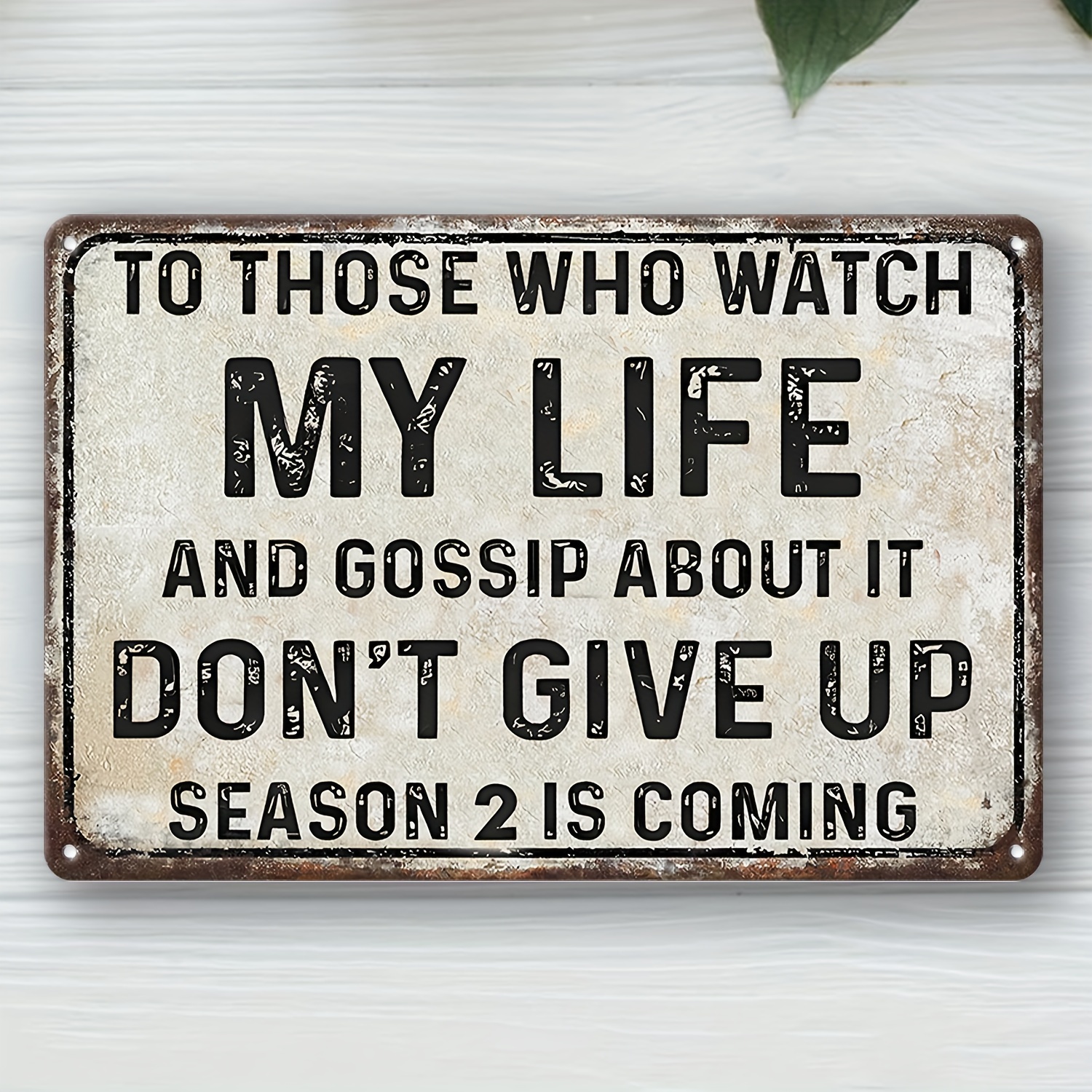Vintage Style "To Those Who Observe Me" Metal Painted Signage - Vintage ...