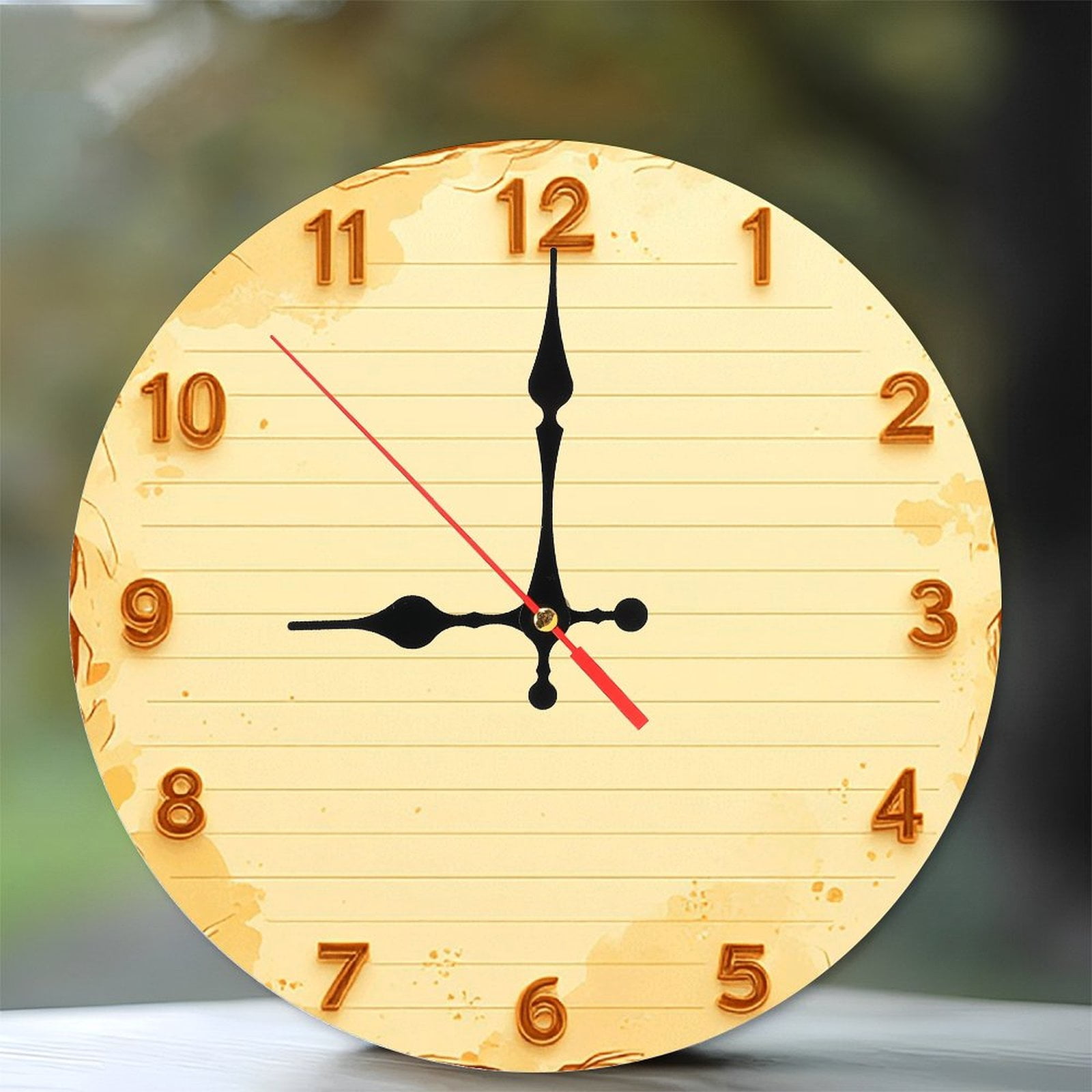 Vintage Style Wall Clock Home Decor 10-Inch Silent Wooden Wall Clock ...