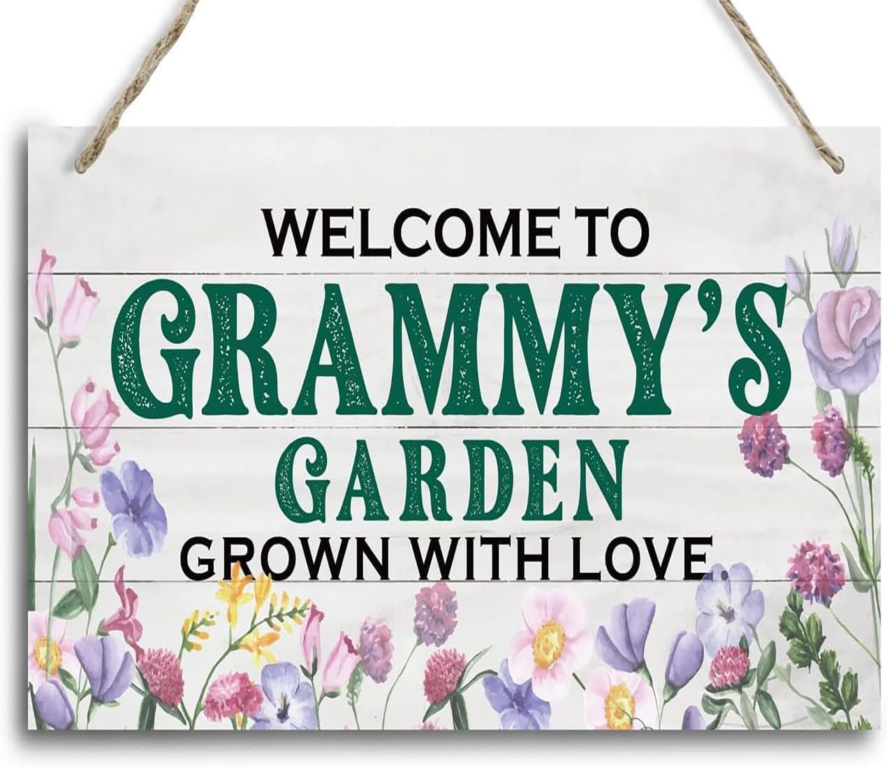 Vintage Style Welcome to Grammy's Garden Grown With Loved Wood Decor ...