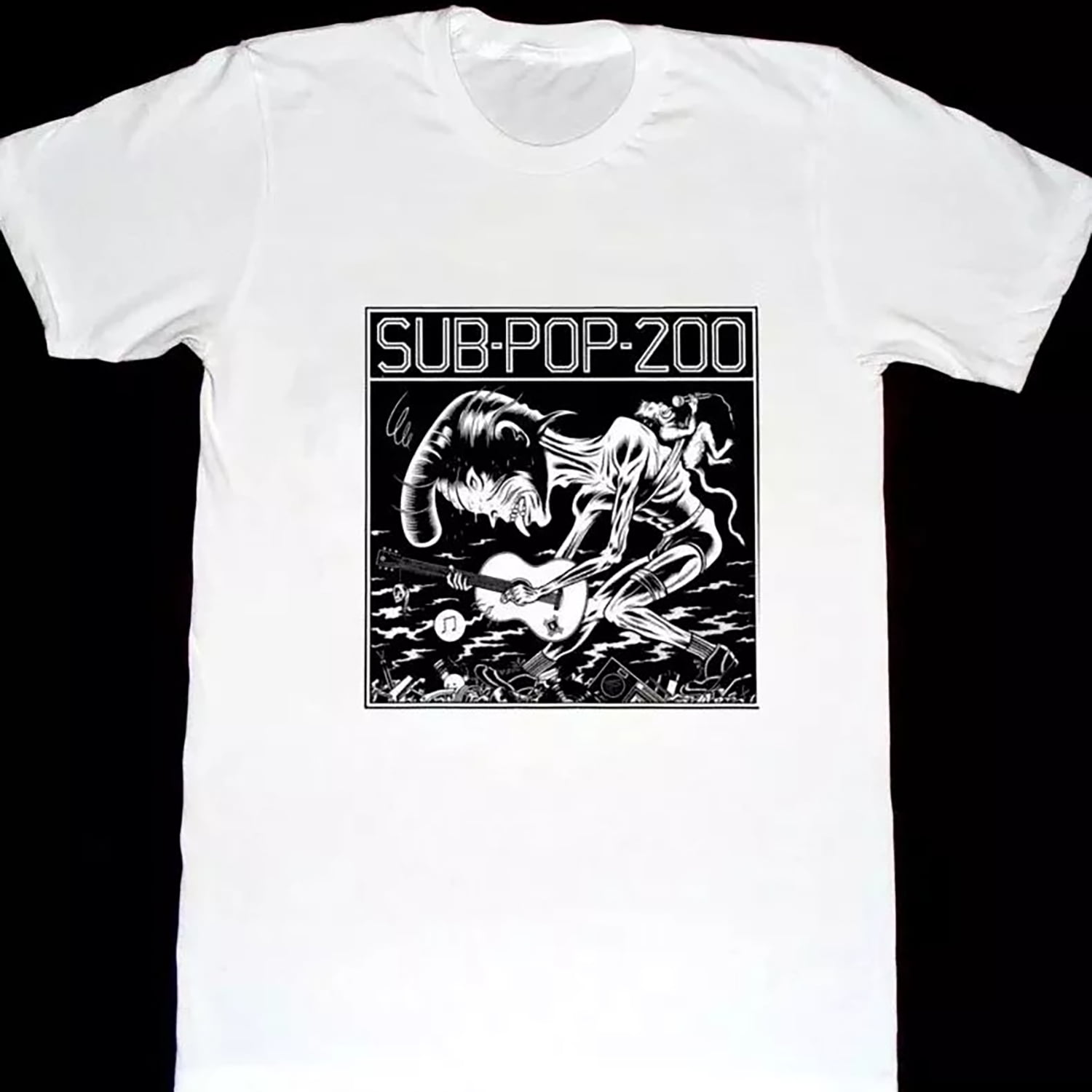 Vintage Sub Pop 200 Heavy Cotton White Full Size - Walmart.com
