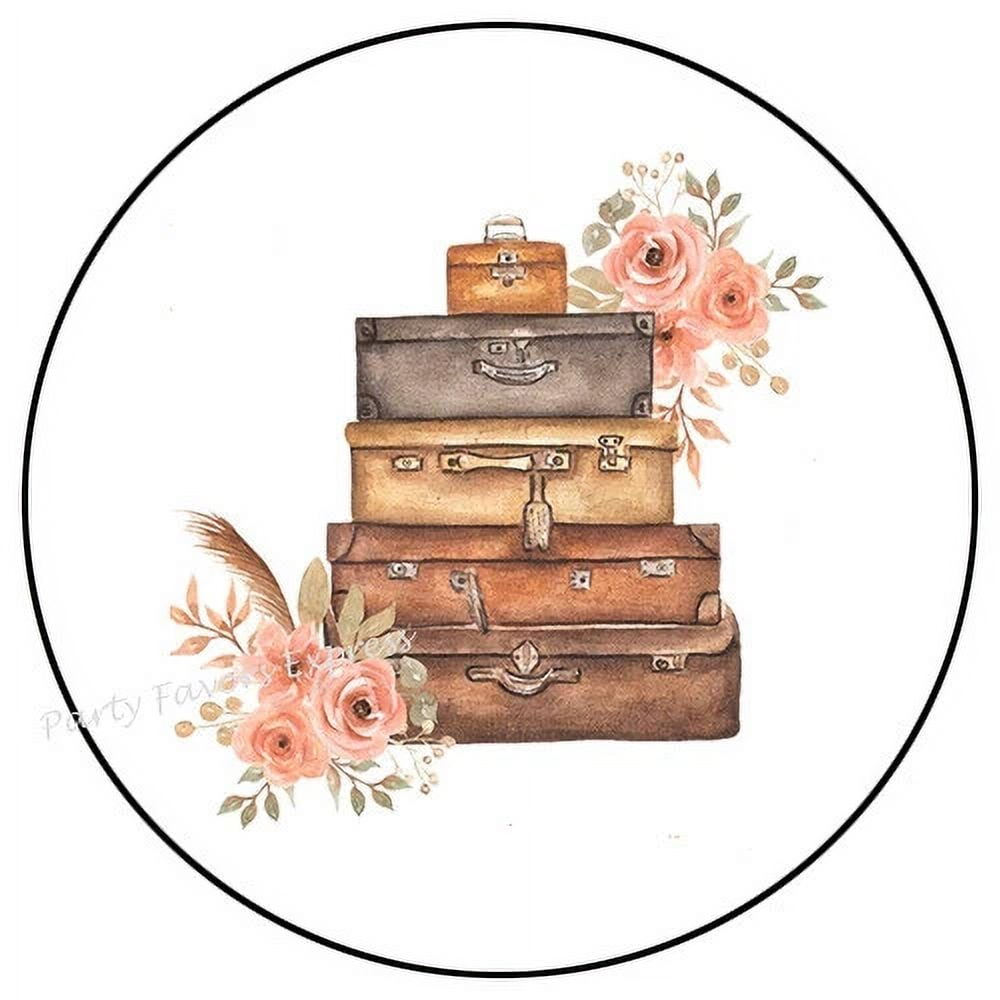 Vintage Suitcases Luggage Stickers Party Favors Phone Decal Water ...