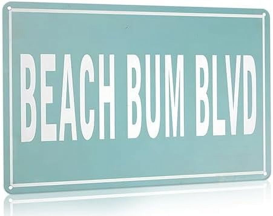 Vintage Summer Beach Sign Beach Bum Blvd Tin Sign for Lake House ...