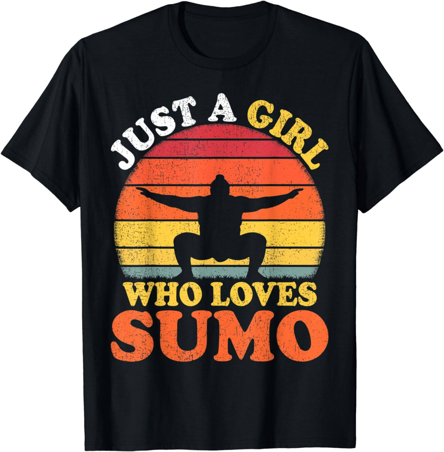 Vintage Sumo Martial Arts Just A Girl Who Loves Sumo T-Shirt - Walmart.com