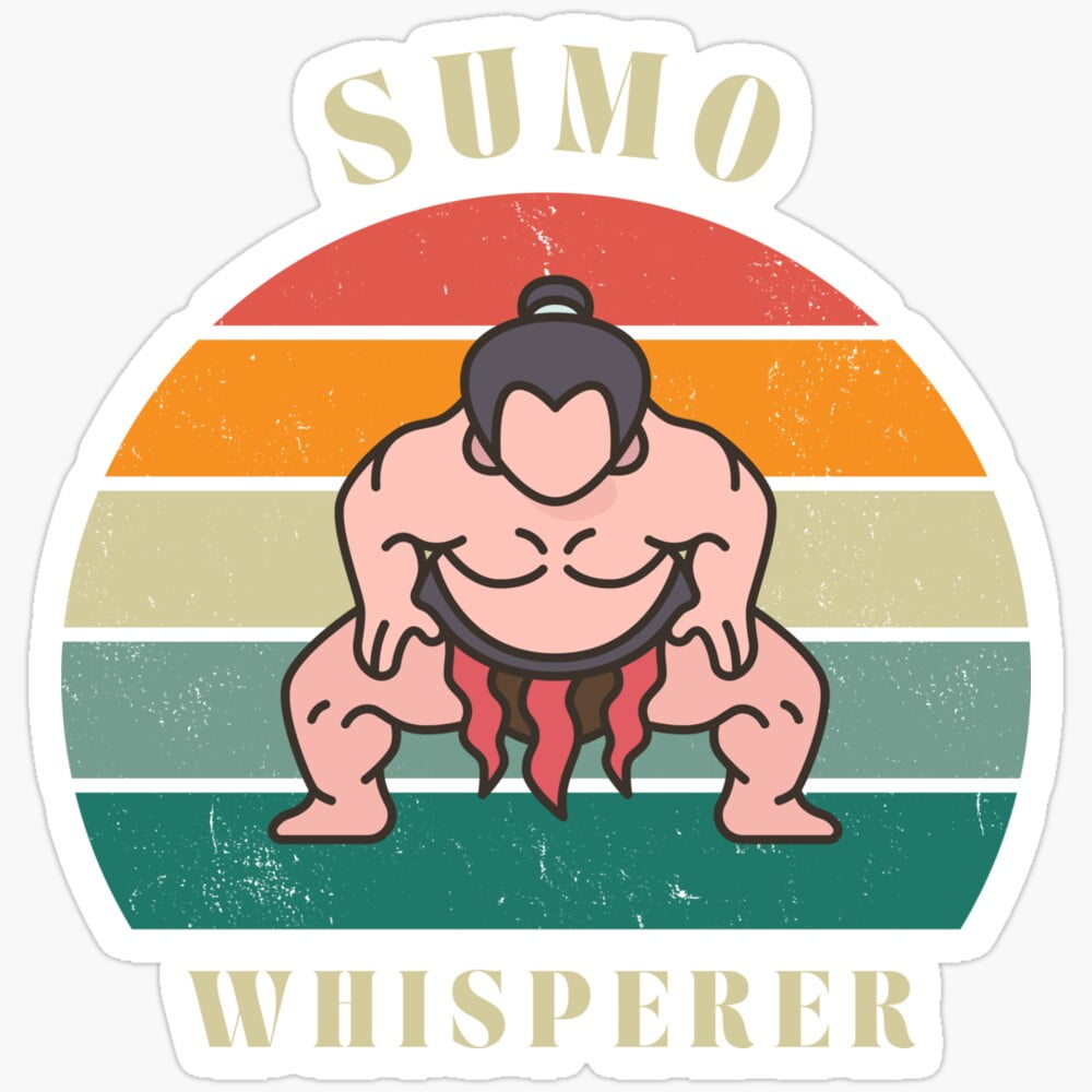 Vintage Sumo Whisperer Sticker Phone Decal Water Bottle Stickers Car ...