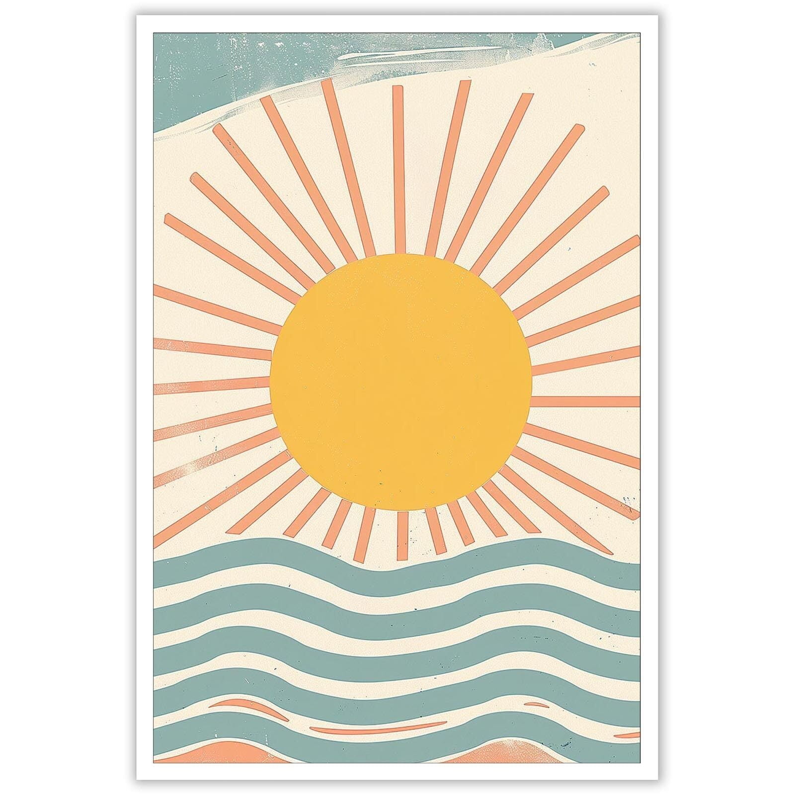 Vintage Sun Decorations Canvas Wall Art Funny Maritime Sunset Poster ...