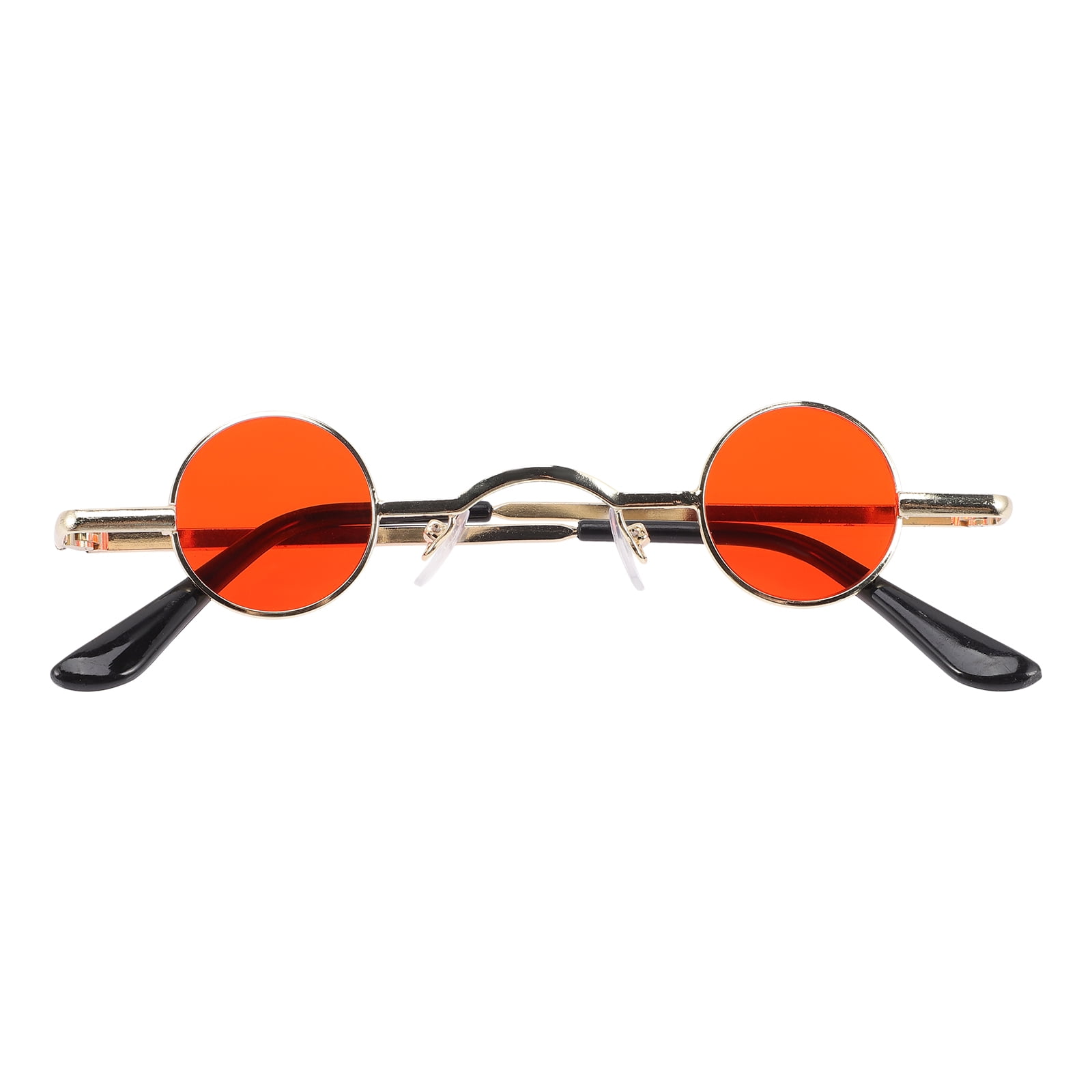 Vintage Sunglasses Circle Women Polarized Steampunk Hip Hop Red Metal