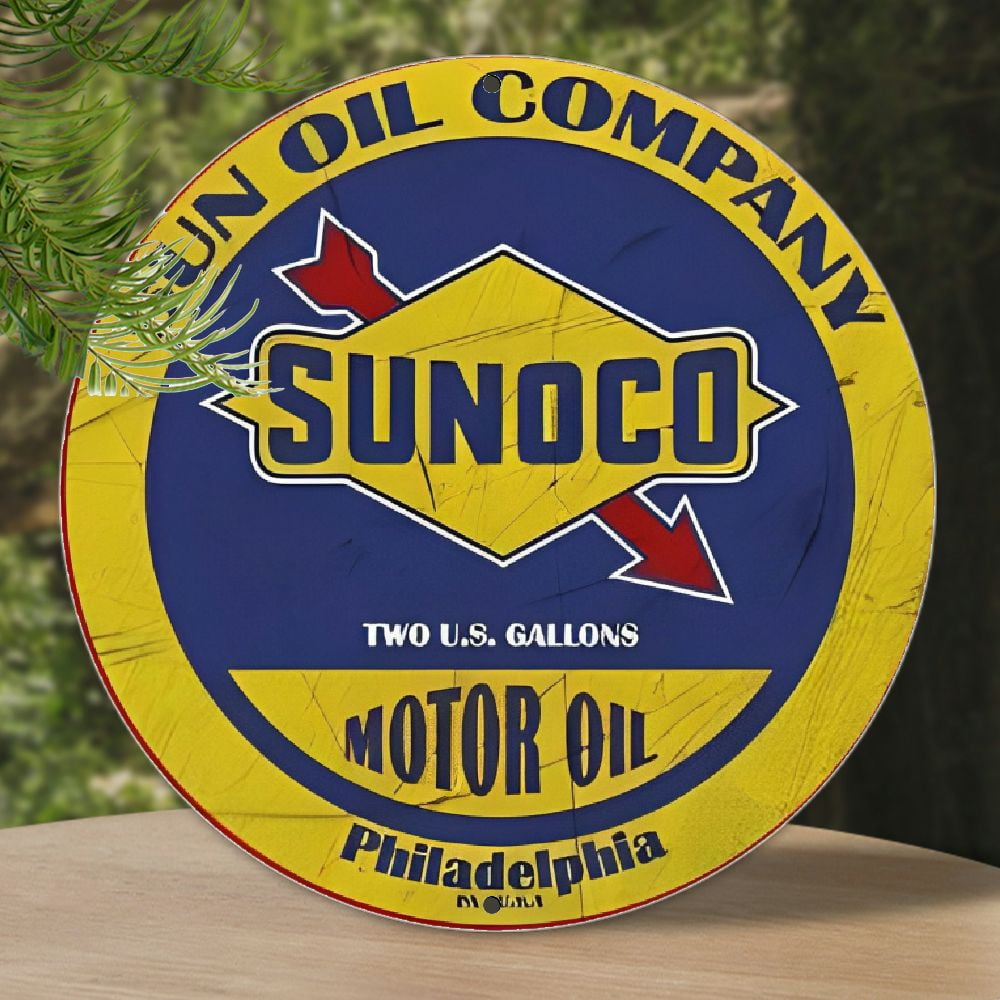 Vintage Sunoco 2 U.S. Gallons Motor Oil Aluminum Wall Art, 7.8x7.8in ...