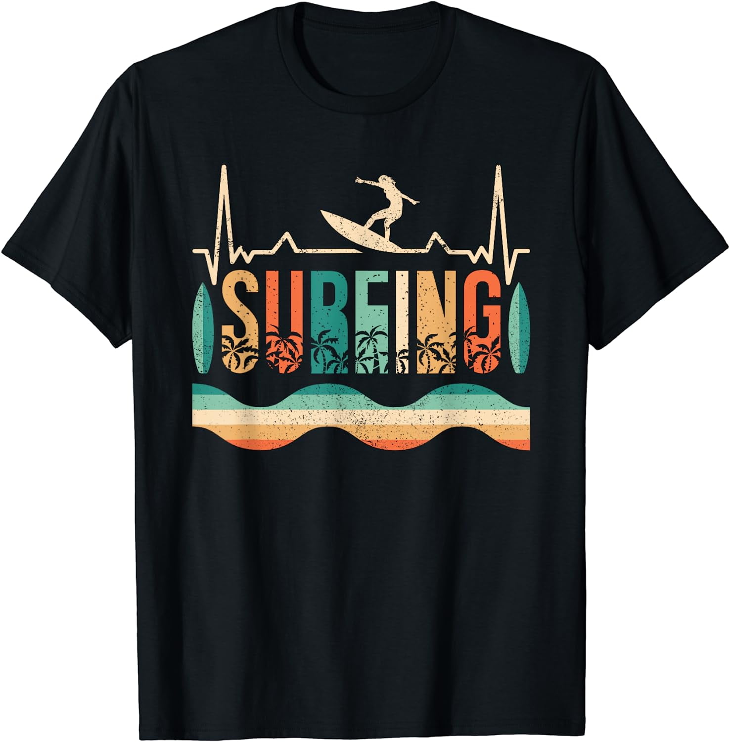 Vintage Surfer Retro Surfing Beach Shirt Women Surf Summer Vacation ...