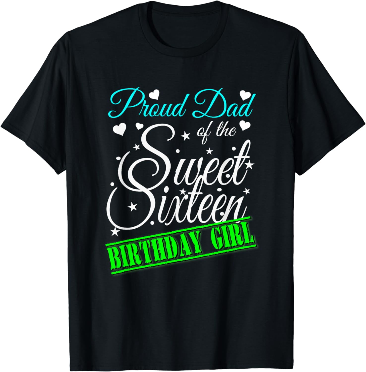 Vintage Sweet 16 Girl Teen Birthday Girl Sixteenth Mom Dad T-Shirt ...