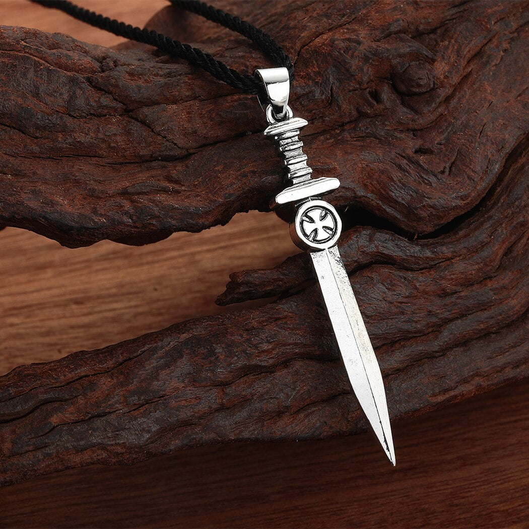 Vintage Sword Pendant Necklace For Women Men Fashion Retro Charms ...