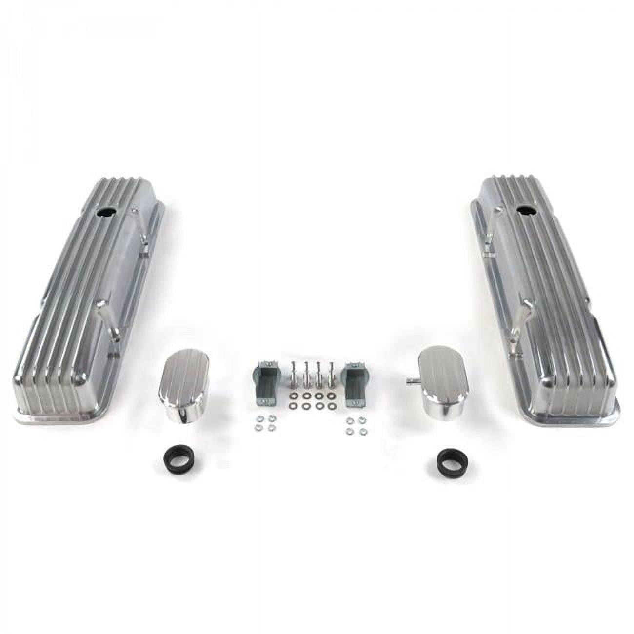Vintage Tall Finned Valve Covers with Breathers PCV Small Block Chevy ...