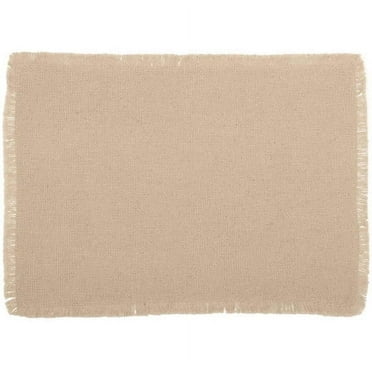 Ashton & Willow Natural Tan Farmhouse Primitive Table Mats - Solid Jute ...