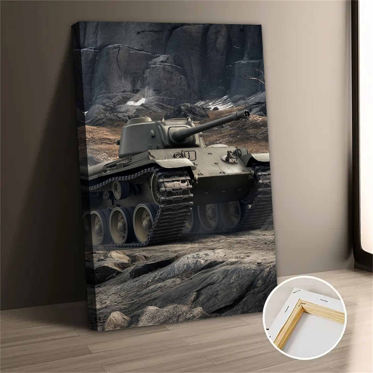 Vintage Tank Canvas Wall Art For Bedroom Living Room Home Decor ...