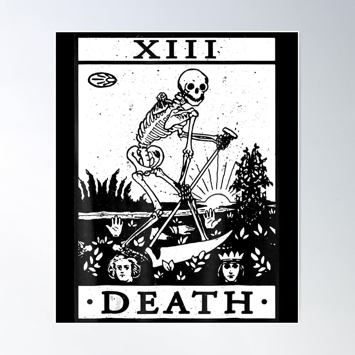 Vintage Tarot Card, Death Card, Occult, Tarot Poster Wall Art, Modern ...
