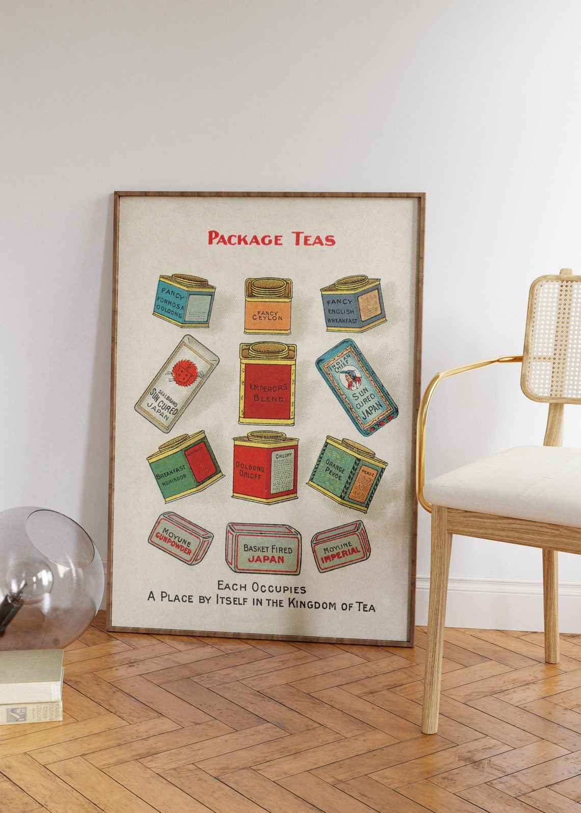 Vintage Tea Print • Retro Kitchen Poster • Tea Lover Unique Gift Wall ...