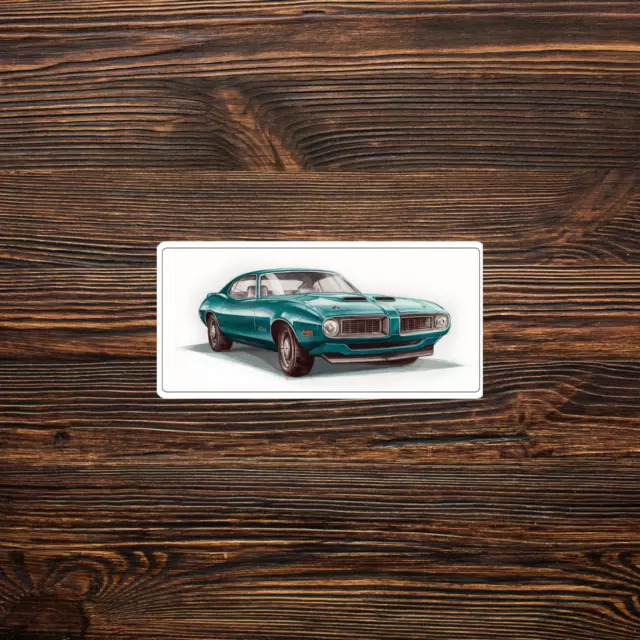 Vintage Teal 1970S Pontiac Firebird Trans Am Muscle Car Sticker Decal ...