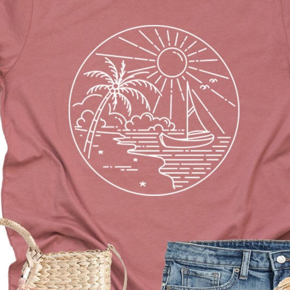 Vintage Tee Hot trending Beach Vibes Shirt, Boating Shirt, Summer Vibes ...