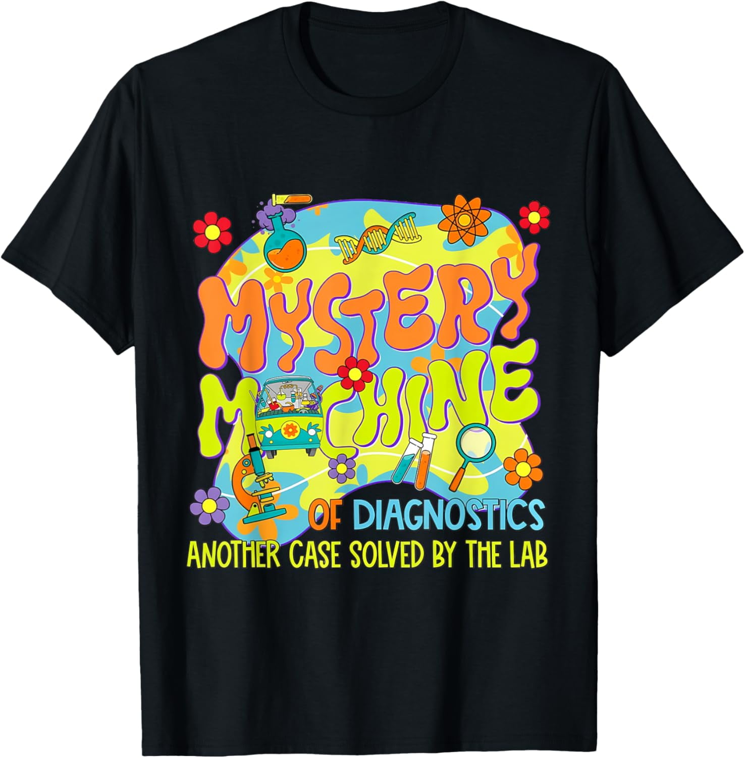 Vintage Tee Med Lab Tech Lab Week 2025 Mystery Machine Of Diagnostics T ...