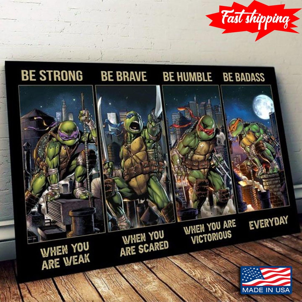 Vintage Teenage Mutant Ninja Turtles Under The Moon Be Strong When You ...