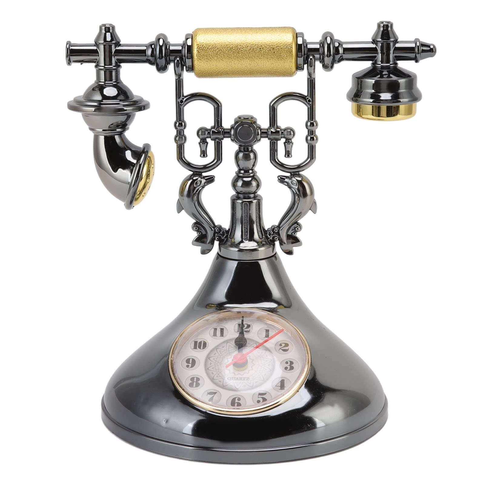 Vintage Telephone Alarm Clock Elegant Retro Table Clock Accurate Time ...