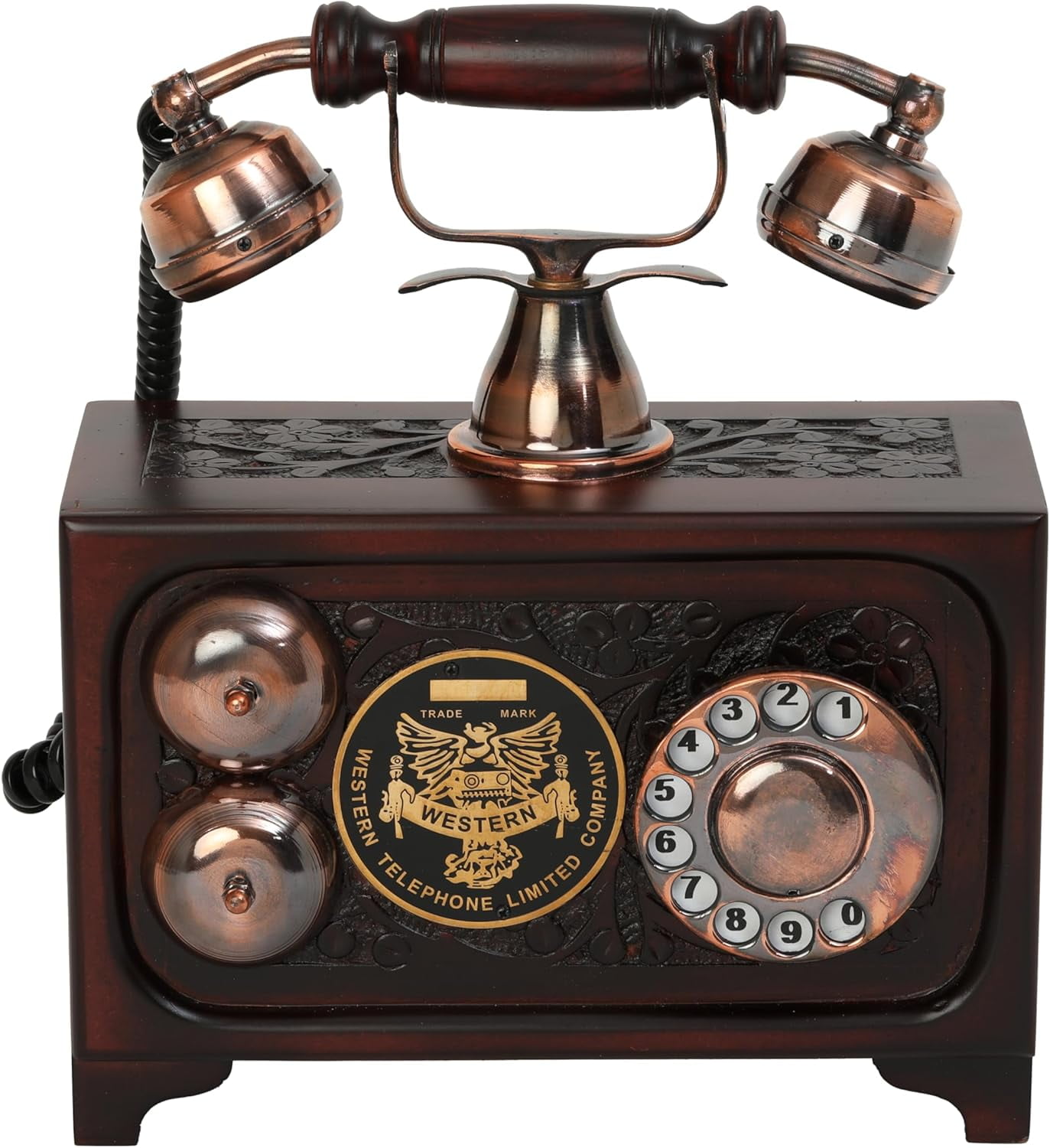 Vintage Telephone Landline Rotary Dial Working Electric Corded Copper ...