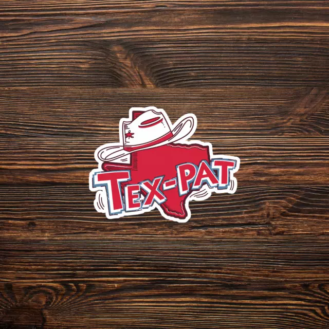 Vintage Tex-Pat Cowboy Hat Sticker - Retro Western Texas Style ...
