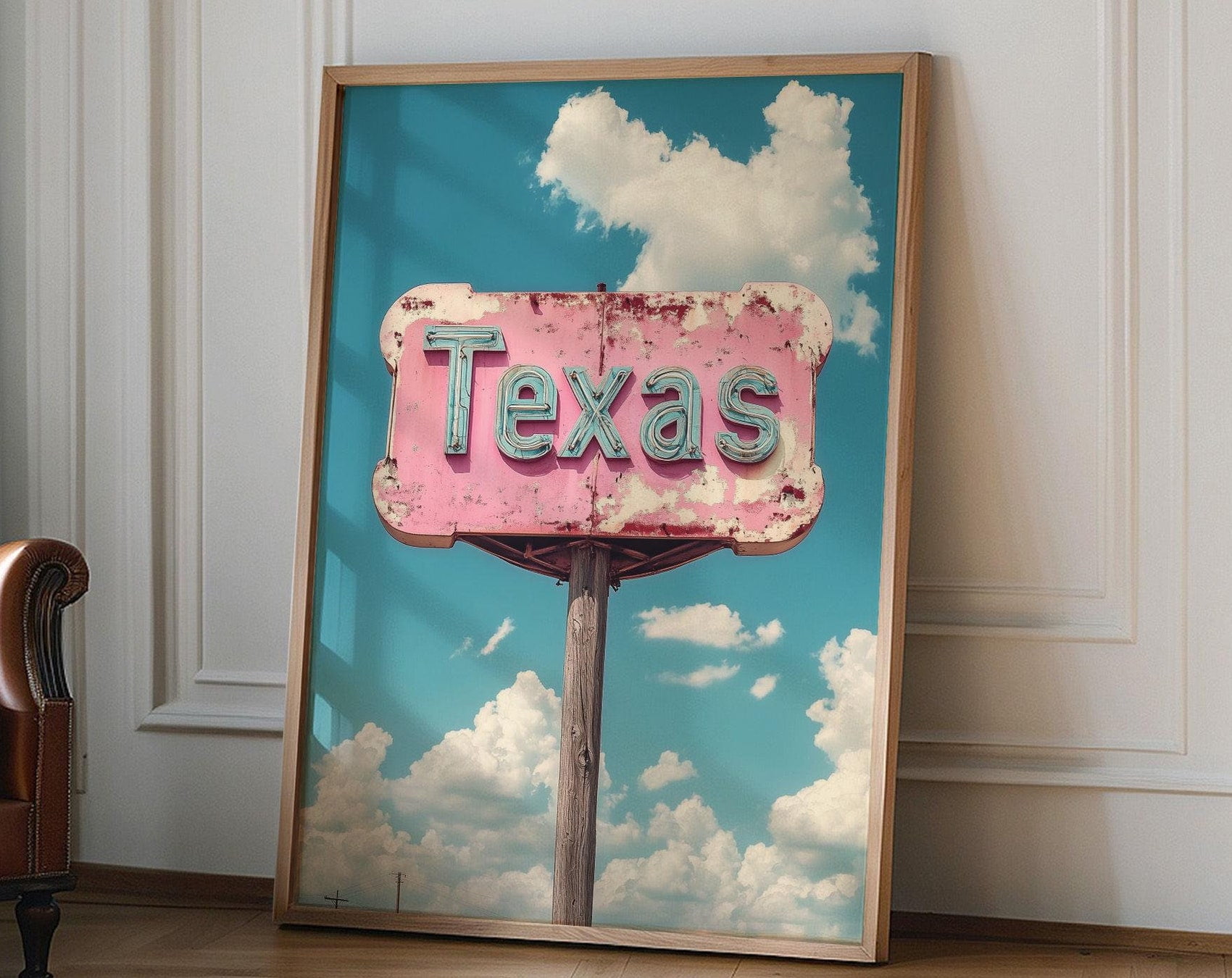 Vintage Texas Sign Wall Art, Retro Texas Aesthetic Home Decor, Unique ...